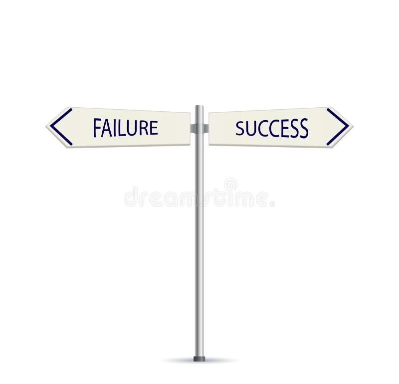 Failure and success stock illustration. Illustration of business - 35158983