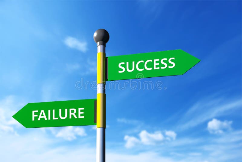 Success and failure stock illustration. Illustration of guidepost ...