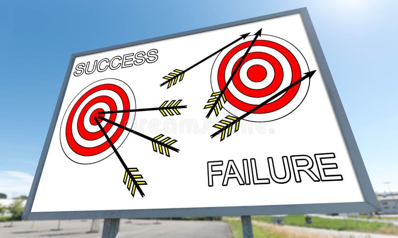Success and Failure Concept on a Laptop Screen Stock Image - Image of ...
