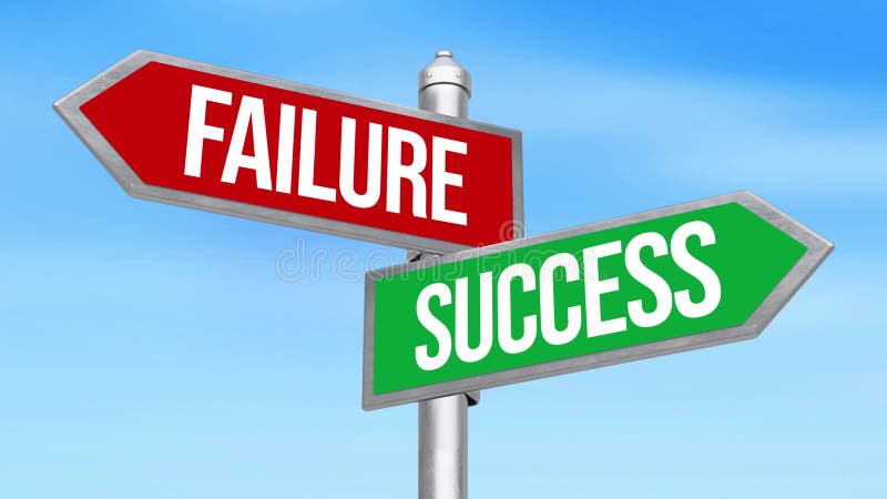 Success and Failure Concept Design with Compass and Typography in Green ...