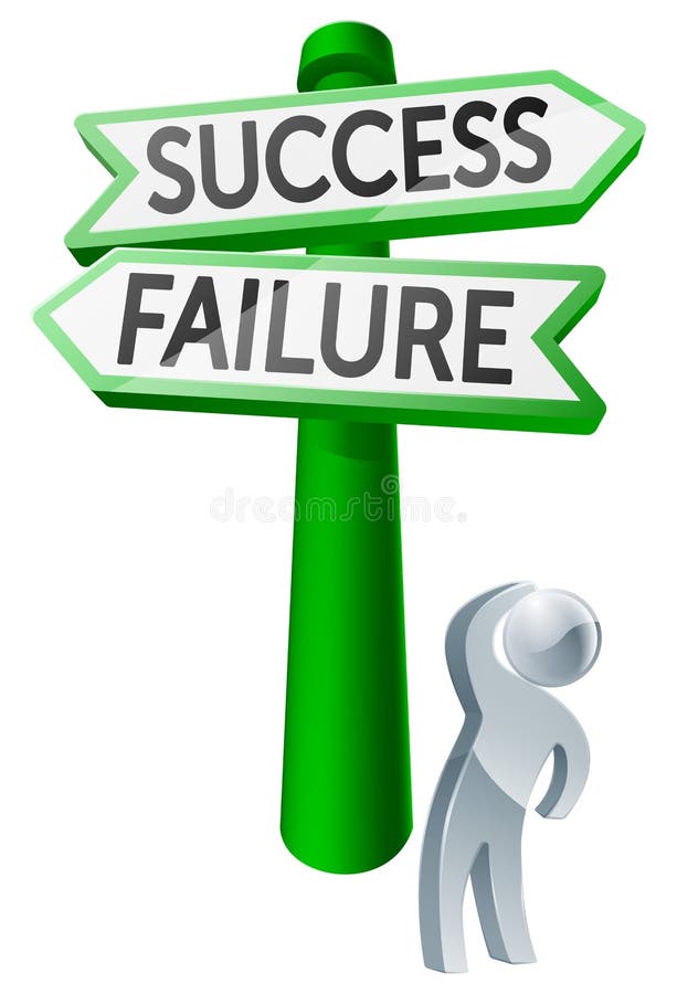 Success or Failure choice stock vector. Illustration of arrow - 47702085