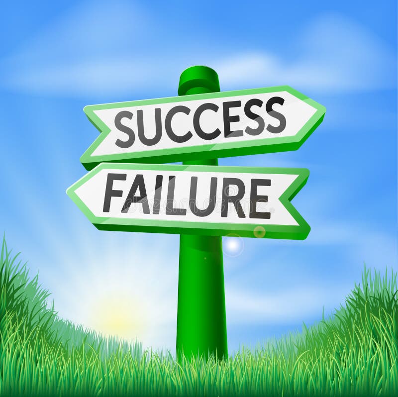 Success or Failure Decision Sign Stock Vector - Illustration of concept ...