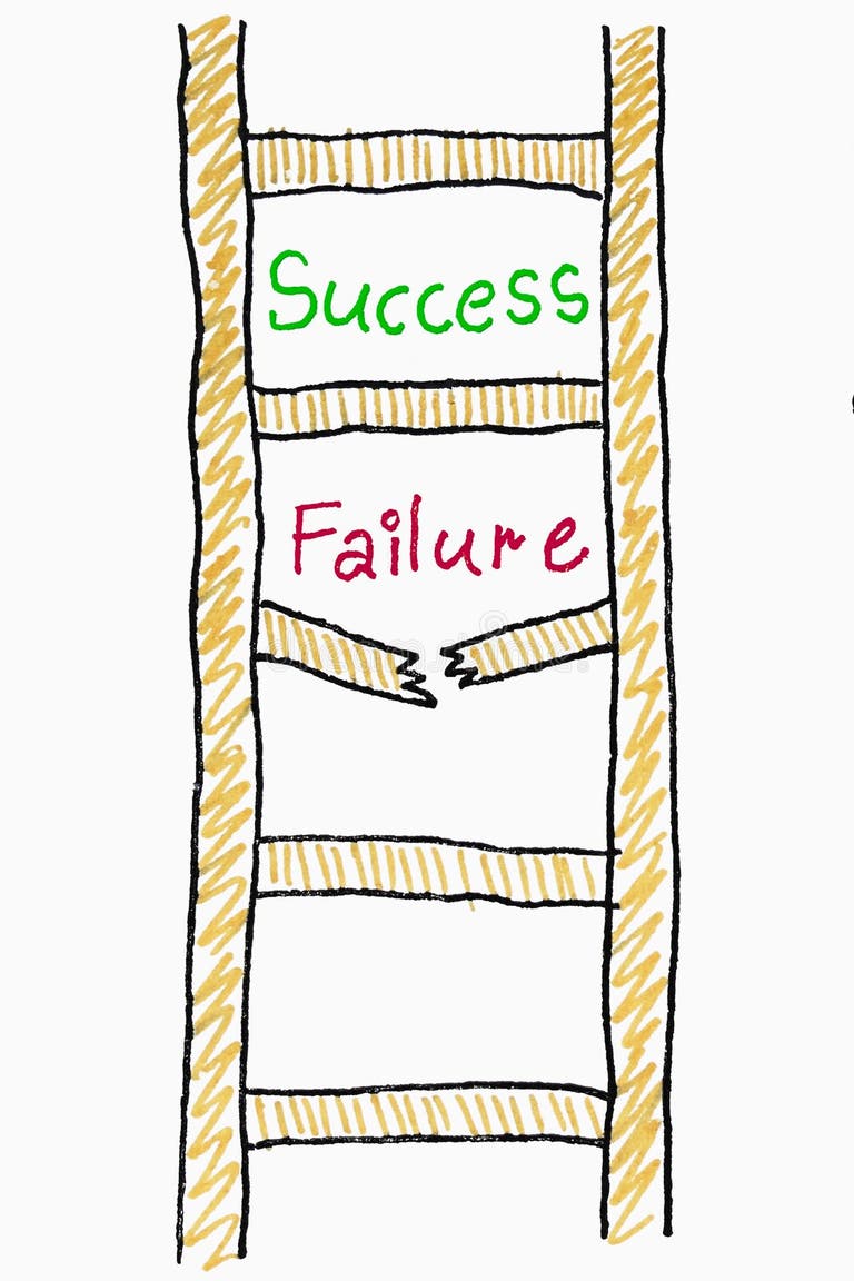 Failure Ladder Illustration Stock Photos - Free & Royalty-Free Stock ...