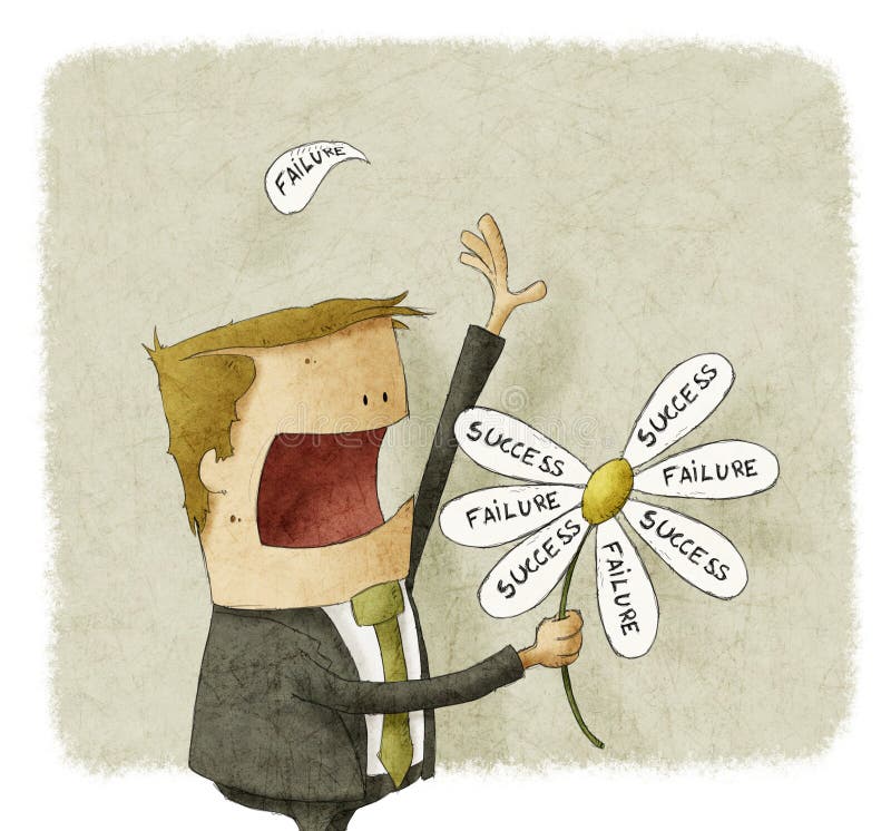 Success and Failure in Business Stock Illustration - Illustration of ...