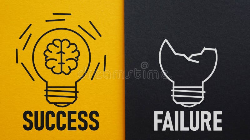 Success and Failure is Shown Using the Text Stock Illustration ...