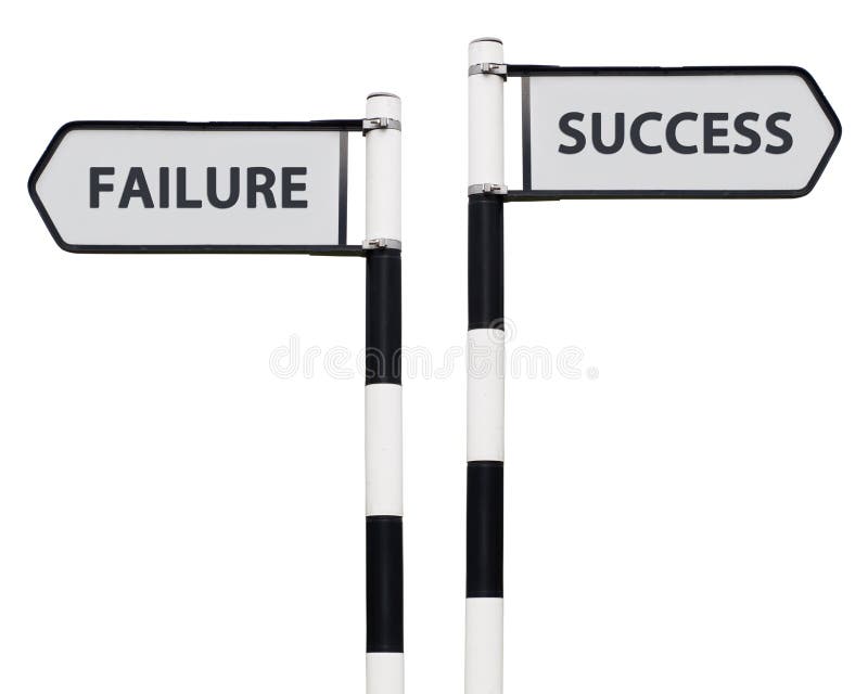 The Way To Success or Failure Stock Image - Image of good, metal: 21437759