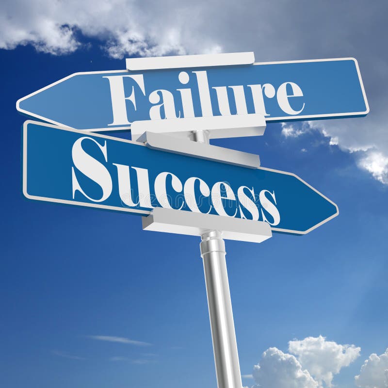 Success or Failure signs stock illustration. Illustration of negativity ...