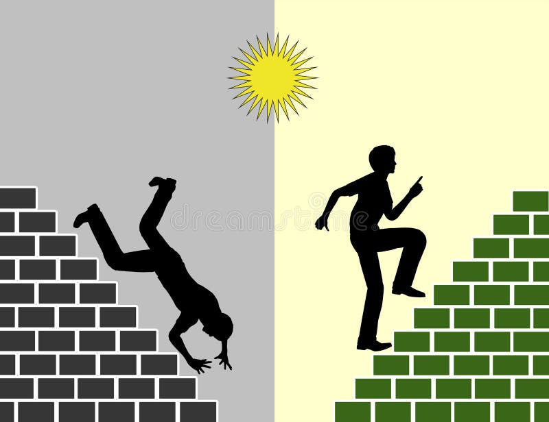 Success after Failure stock illustration. Illustration of misstep ...