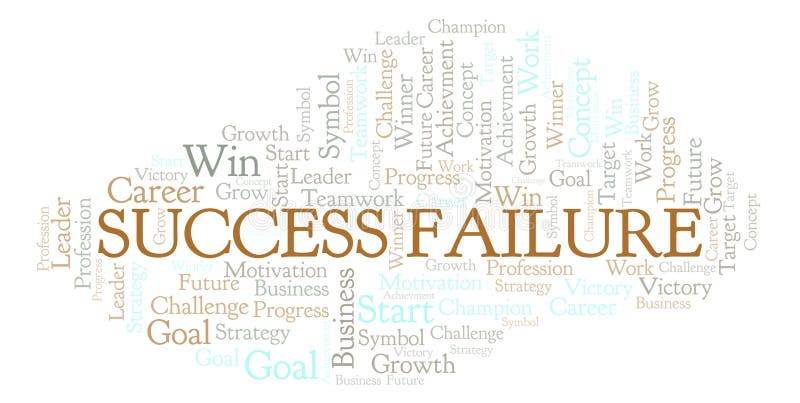 Success Failure Word Cloud. Stock Illustration - Illustration of ...