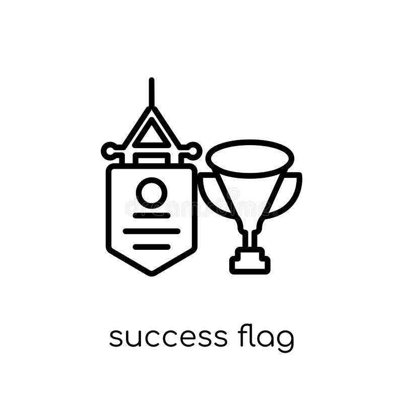 Success Flag Icon from Success Collection. Stock Vector - Illustration ...