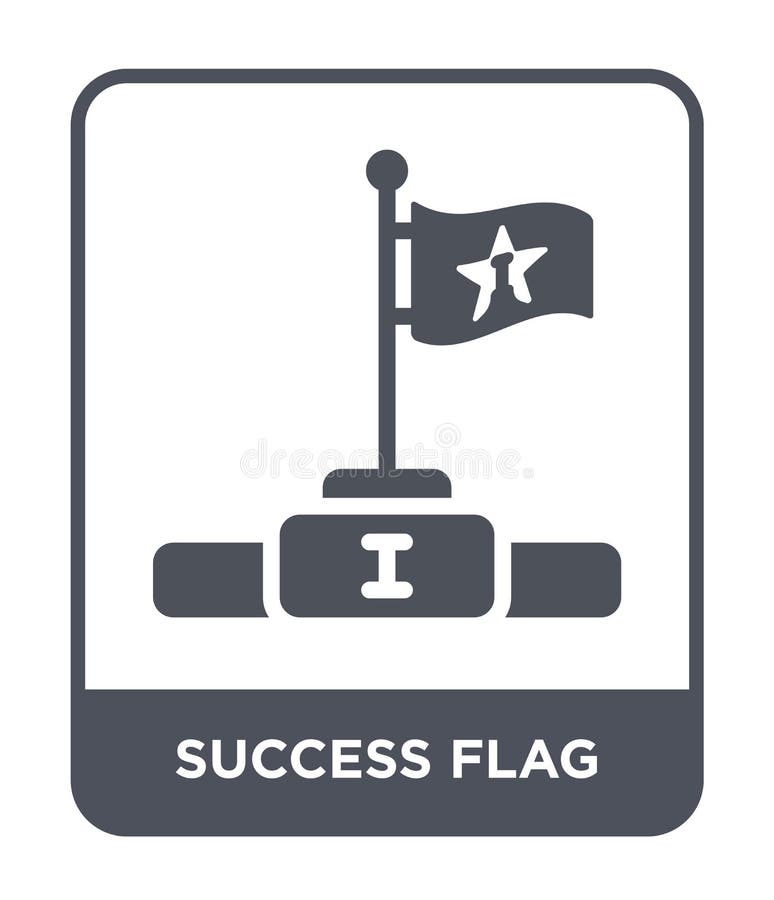 Success Flag Icon in Trendy Design Style. Success Flag Icon Isolated on ...