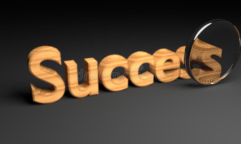 Success Text Being Build By A Tower Crane Stock Illustration ...