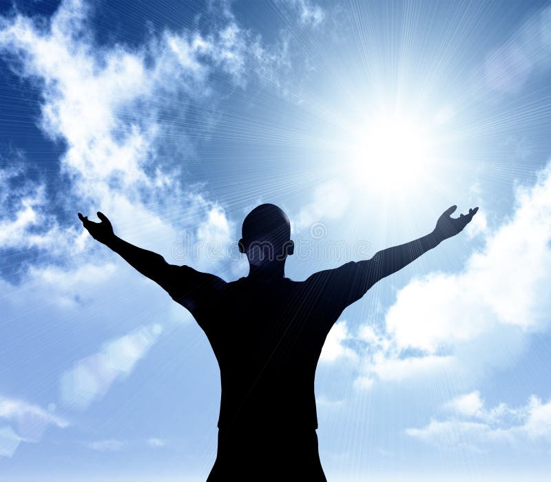 Success and Freedom Expression on the Nature Stock Illustration ...