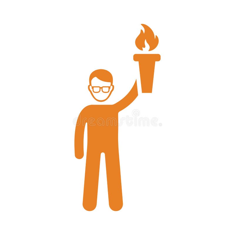 Success, Freedom, Light Icon. Orange Color Design Stock Vector ...