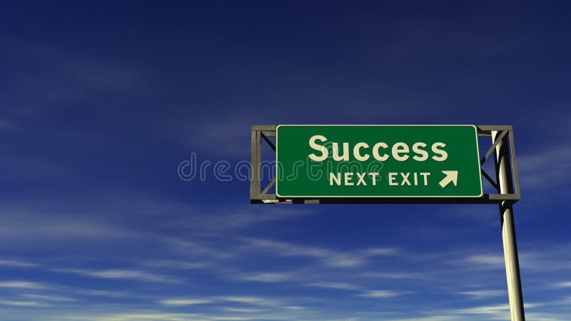 Success Freeway Exit Sign stock video. Video of sign - 43650805