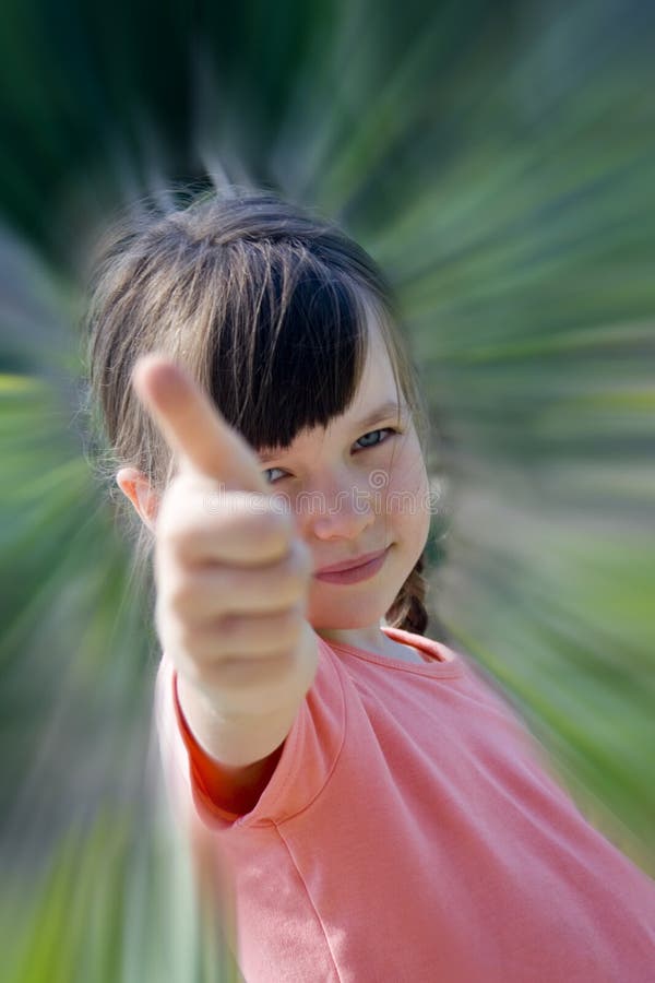 Success girl stock image. Image of blue, concepts, agree - 1057107