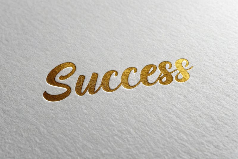 Success Gold Foil Stamp Text - Generated by Ai Stock Illustration ...