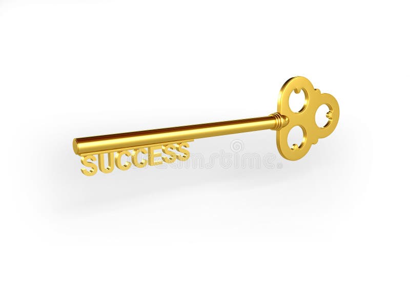 Success Golden Key stock illustration. Illustration of achievement ...
