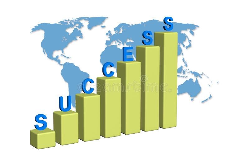 Success graph 3d stock illustration. Illustration of ascent - 22881579