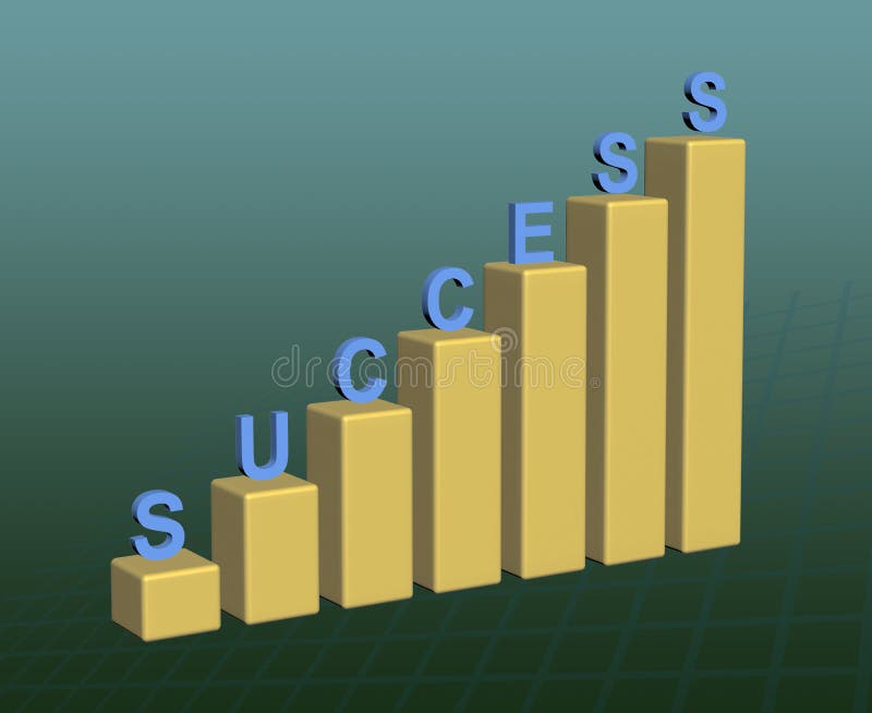 Success graph 3d stock illustration. Illustration of solution - 22881726