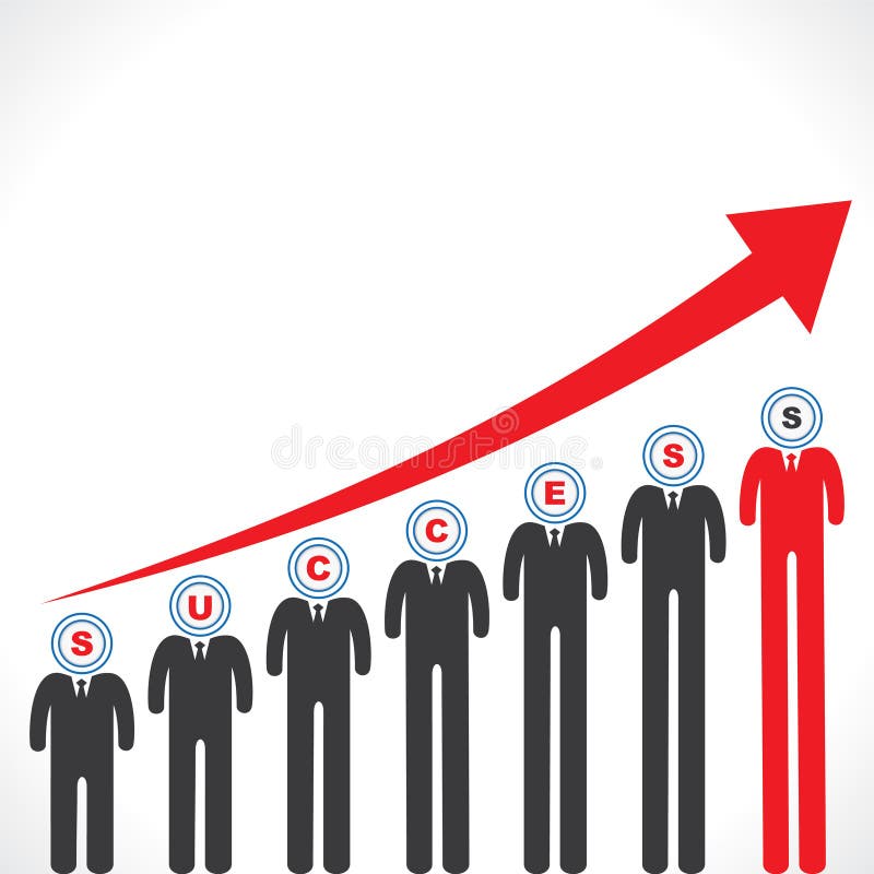 Success Graph with Businessman S Face Stock Vector - Illustration of ...