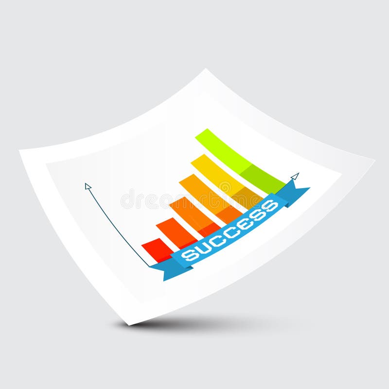 Success Graph Vector Illustration Stock Vector - Illustration of ...