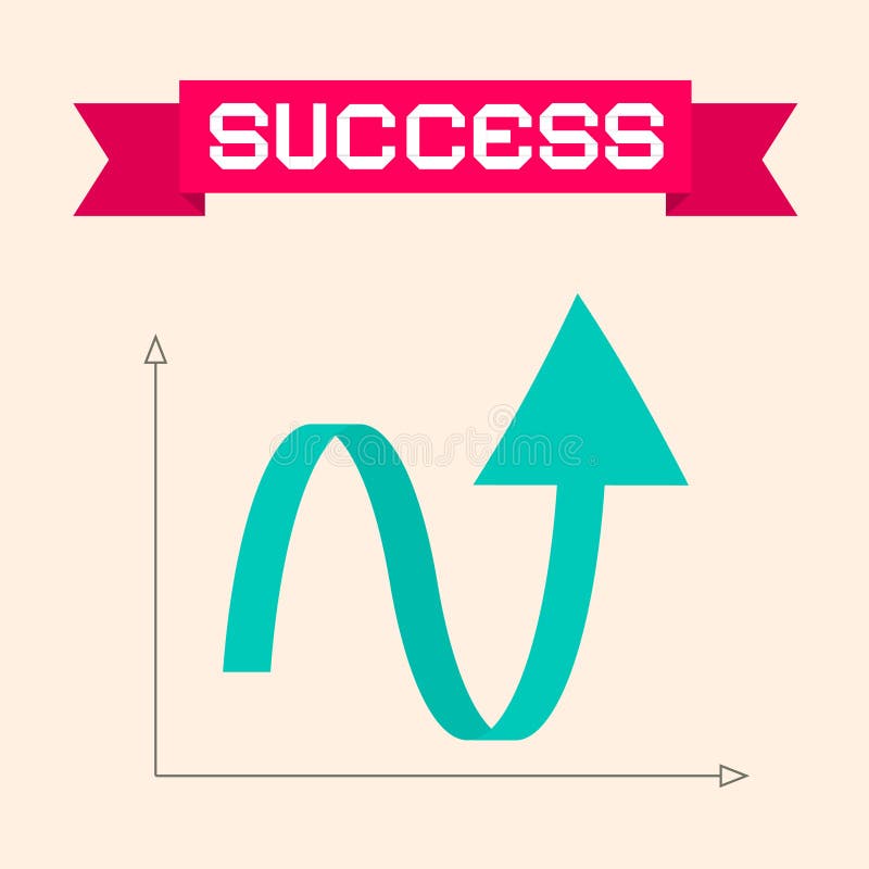 Success Graph Vector Illustration Stock Vector - Illustration of ...
