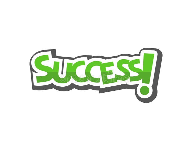 Success green message stock vector. Illustration of style - 349985217