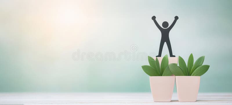 Success Growth Plant Celebrate Achievement Stock Illustration ...
