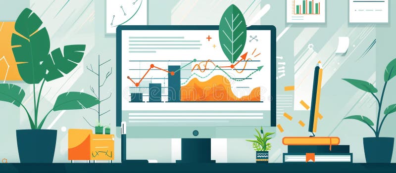 Success Growth Poster with Engaging Visuals, Dynamic Workspace Stock ...