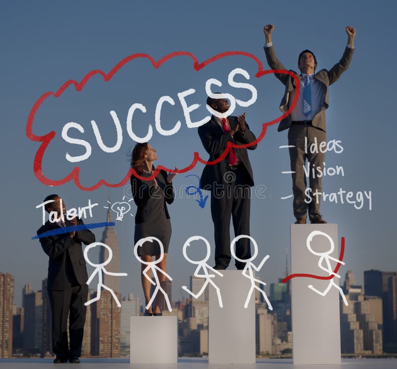 Success Growth Successful Achievement Accomplishment Concept Stock ...