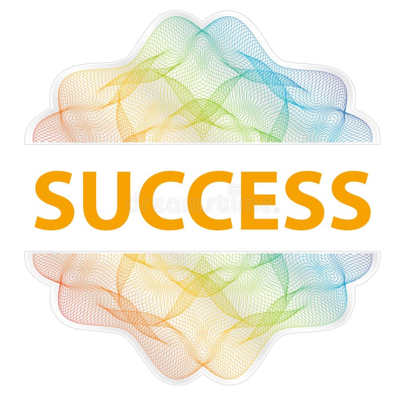 Success - Guilloche Rosette with Text on White Background Stock Vector ...