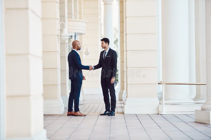 Success Happens when You Combine Your Skills. Two Businessmen Shaking ... Success Happens when You Combine Your Skills. Two Businessmen Shaking ...