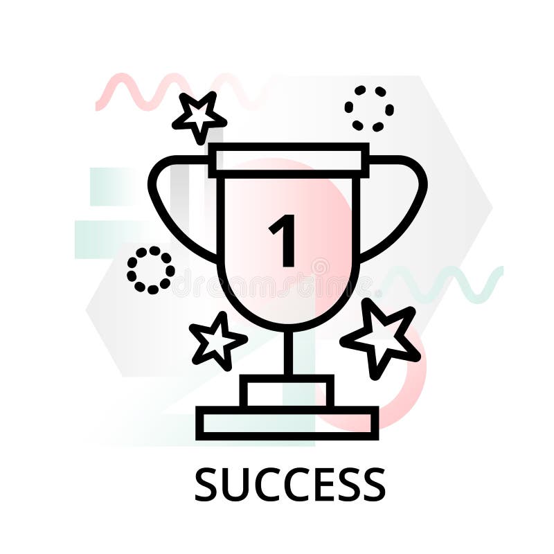 Success Icon on Abstract Background Stock Vector - Illustration of ...