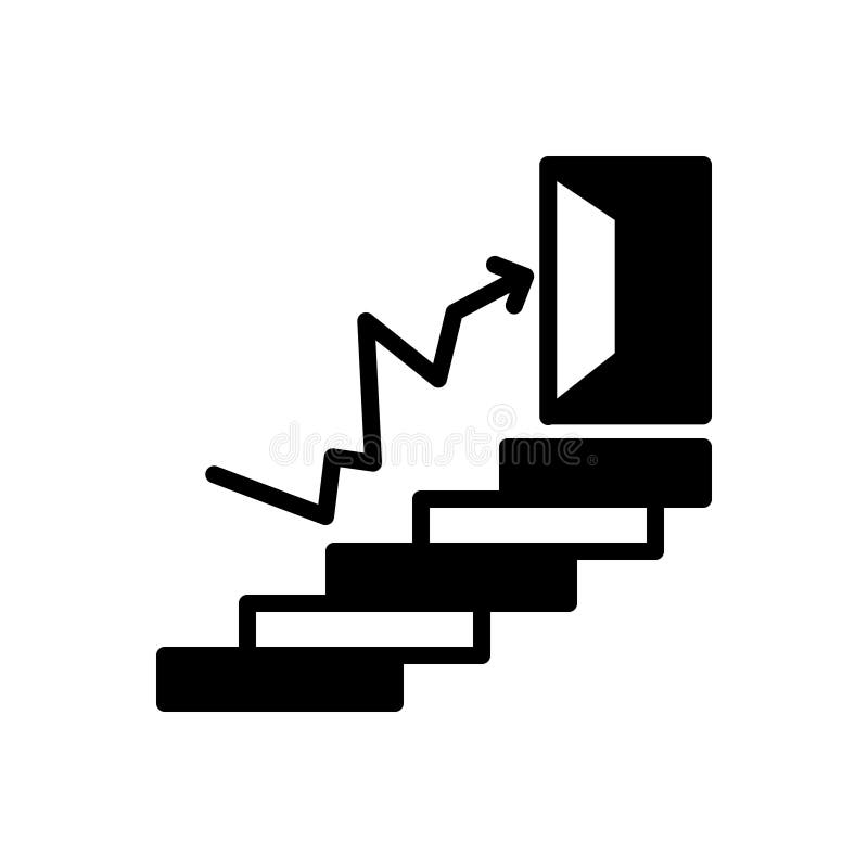 Black Solid Icon for Success, Accomplishment and Prosperity Stock ...