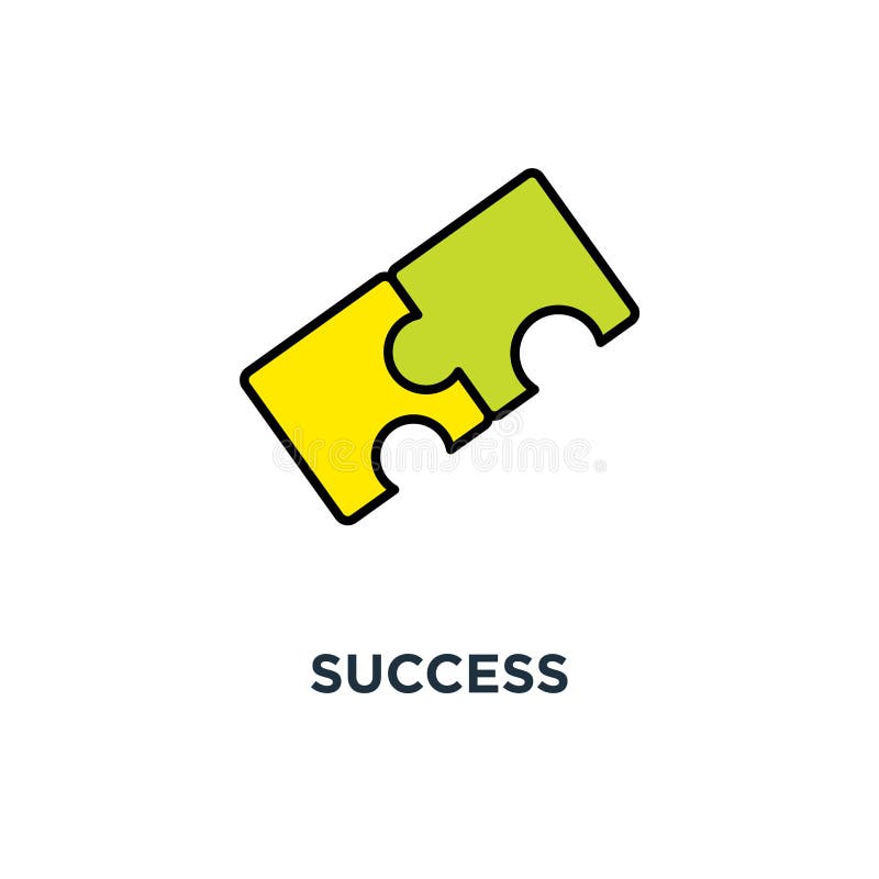 Success Icon. Cooperation, Assemble the Puzzle, Cooperation Interaction ...