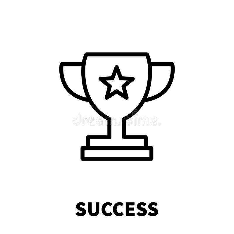 Success Icon or Logo in Modern Line Style. Stock Vector - Illustration ...