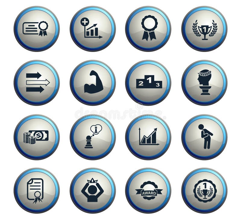 Success icon set stock vector. Illustration of pedistat - 127750224