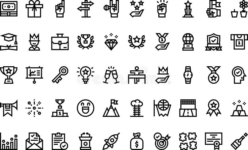 Success Icons High-Quality Vector Icons Collection with Editable Stroke ...