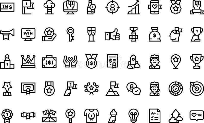 Success Icons High-Quality Vector Icons Collection with Editable Stroke ...