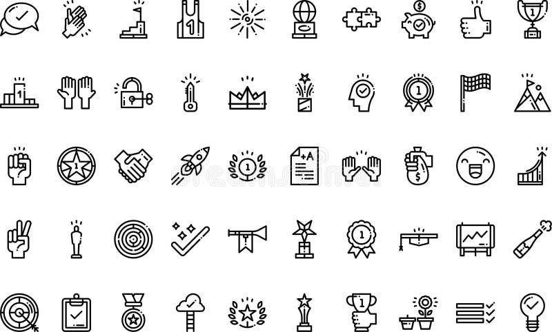 Success Icons High-Quality Vector Icons Collection with Editable Stroke ...