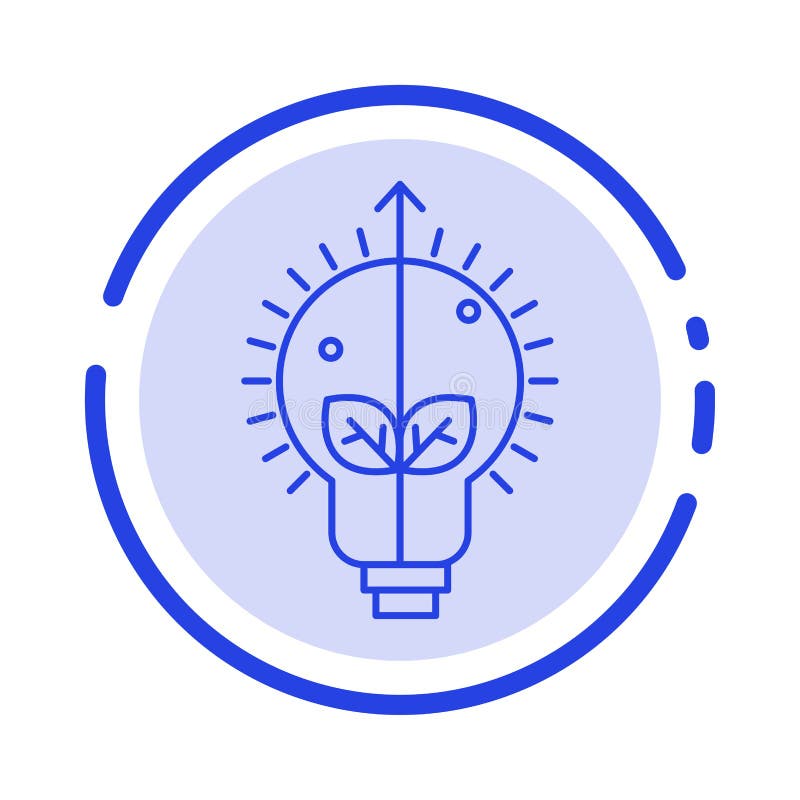 Success, Idea, Bulb, Light Blue Dotted Line Line Icon Stock Vector ...