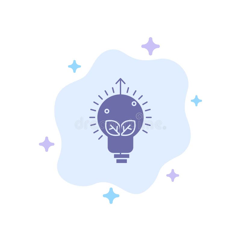 Success, Idea, Bulb, Light Blue Icon on Abstract Cloud Background Stock ...