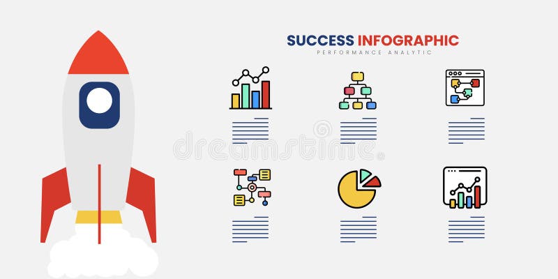 Success Infographic. Rocket Launch. Business Presentation Slide ...