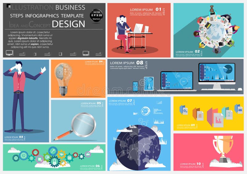 Success - Infographics Template Idea and Concept Design -Contact ...