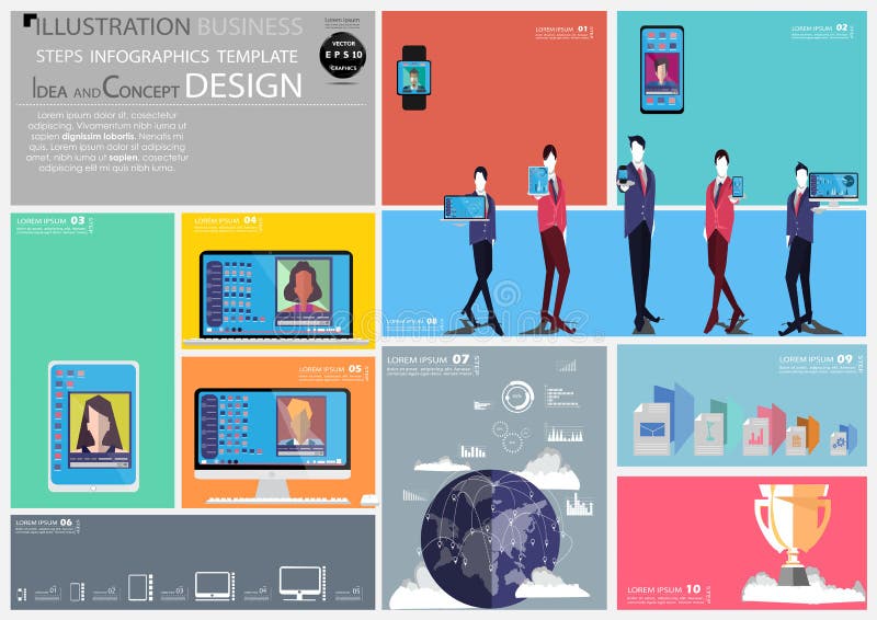 Success - Infographics Template Idea and Concept Design -Contact ...