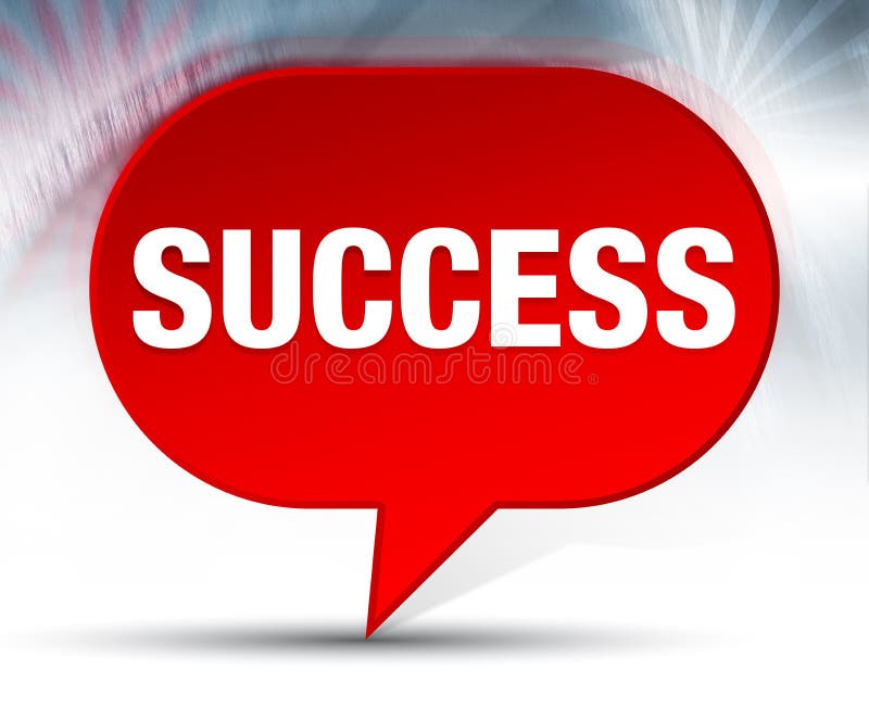 Success Red Bubble Background Stock Illustration - Illustration of ...