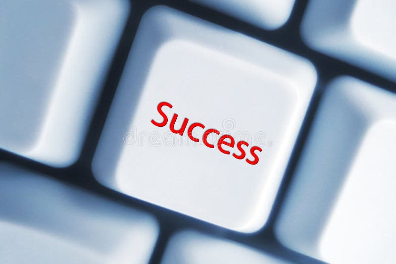 Golden keyboard of success stock photo. Image of successful - 4548038