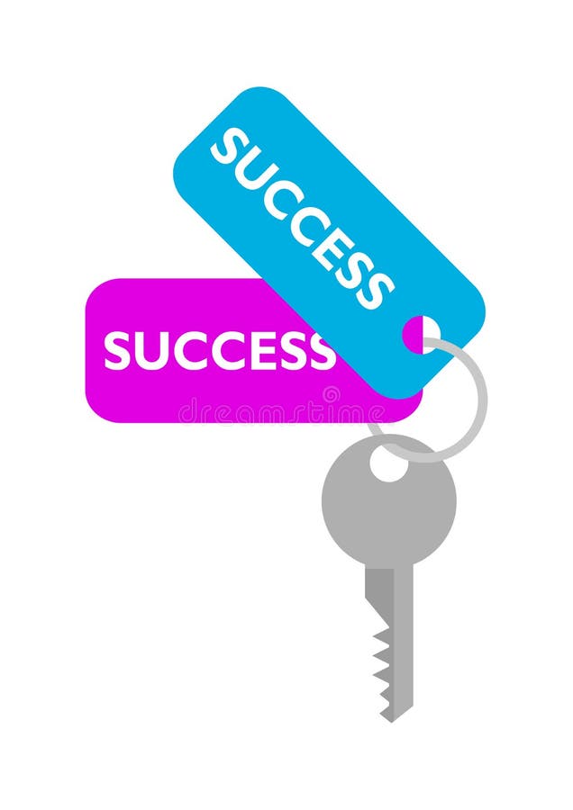 Success Key stock vector. Illustration of success, clipart - 7437615