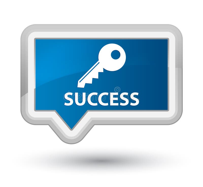 Success (key Icon) Prime Blue Banner Button Stock Illustration ...